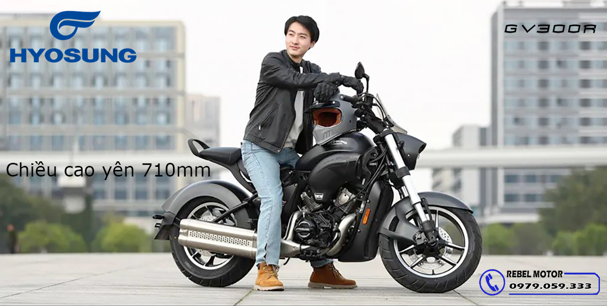 Hyosung GV300R 2023, Cruiser pha lẫn phong cách Bobber, dành cho giời trẻ